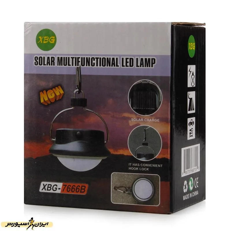 چراغ چادر کمپینگ کوهنوردی شارژی و خورشیدی XBG-7666B|